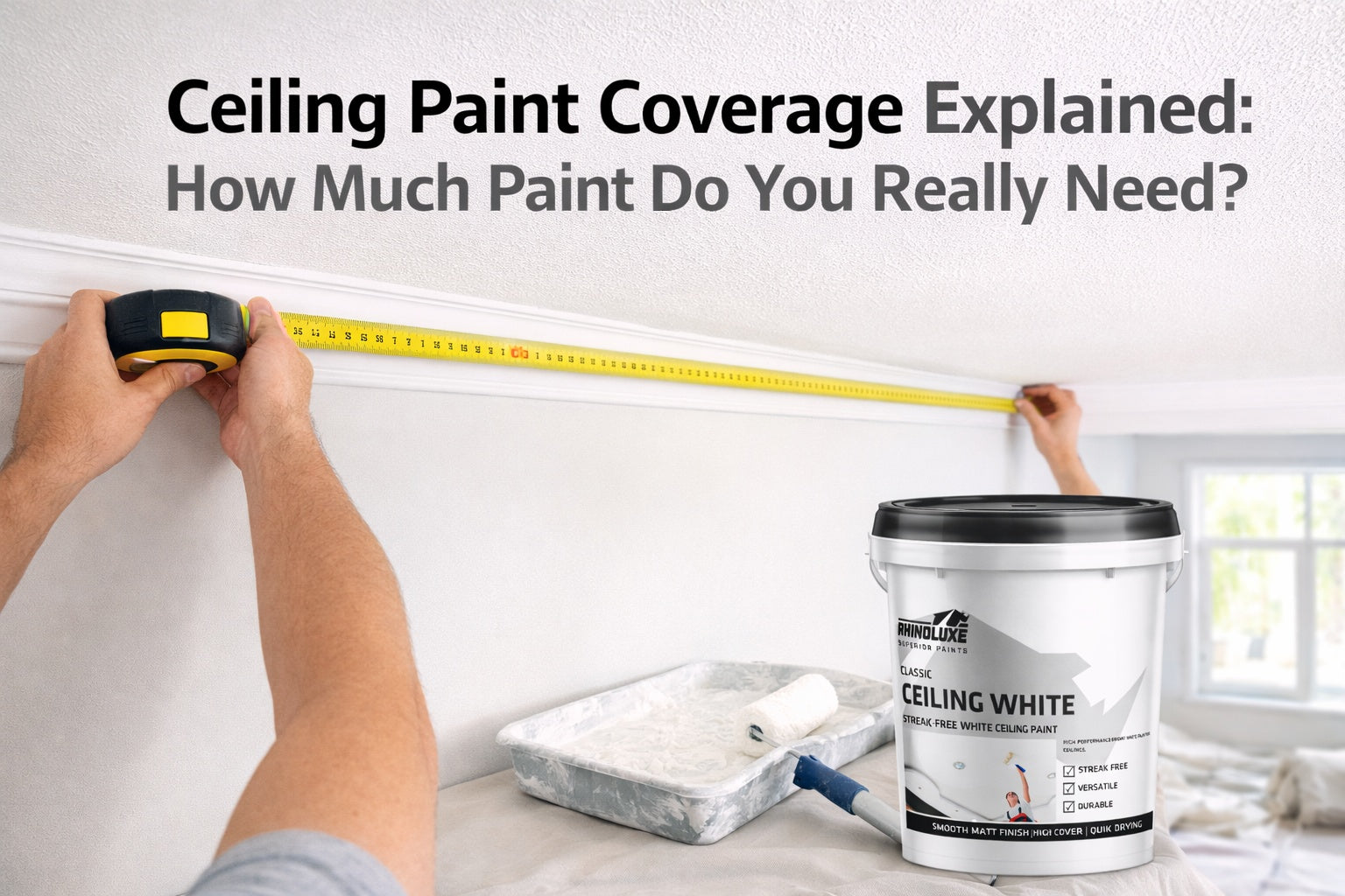 Ceiling Paint Coverage Explained | How Much Paint You Need – Rhinoluxe